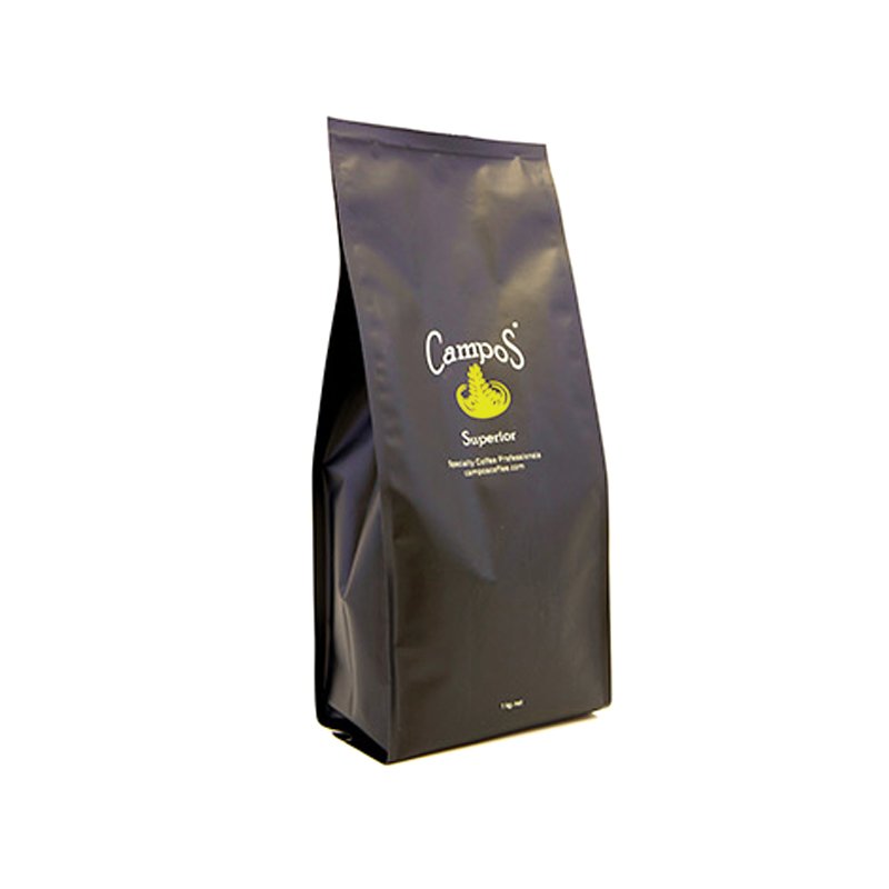 Quad Seal Bag Packaging with Valve and Zipper